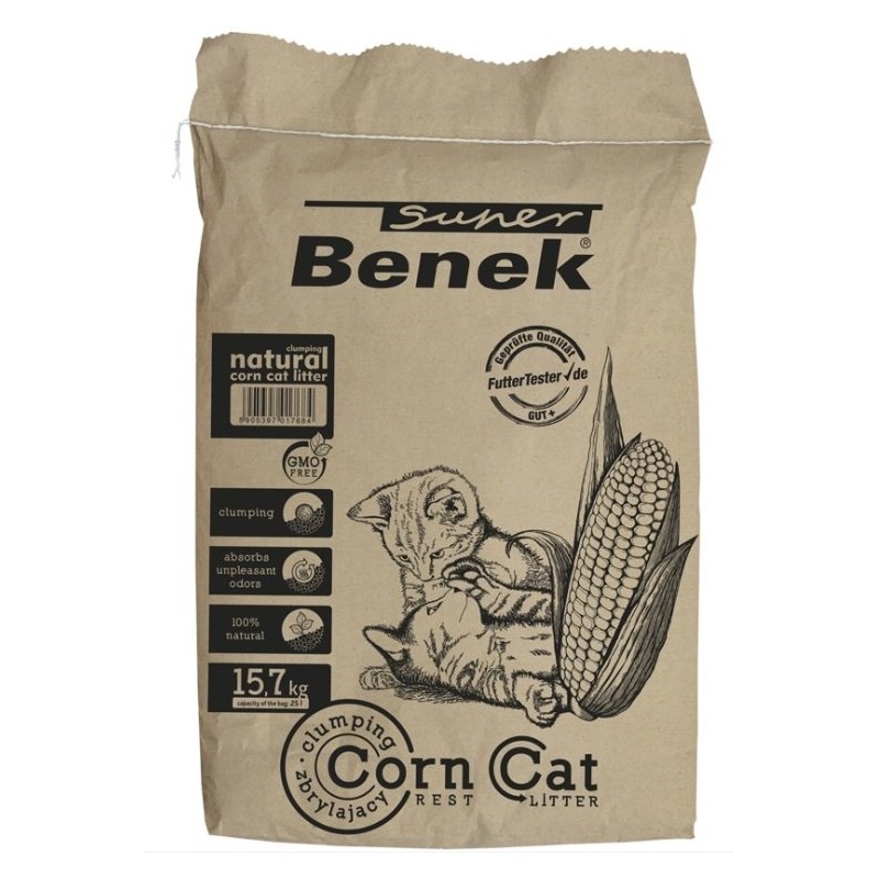 Żwirek Benek Super Corn Cat 25l - 15,7kg